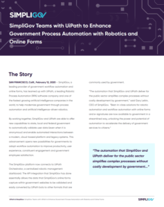SimpliGov Teams with UiPath to Enhance Government Process Automation ...